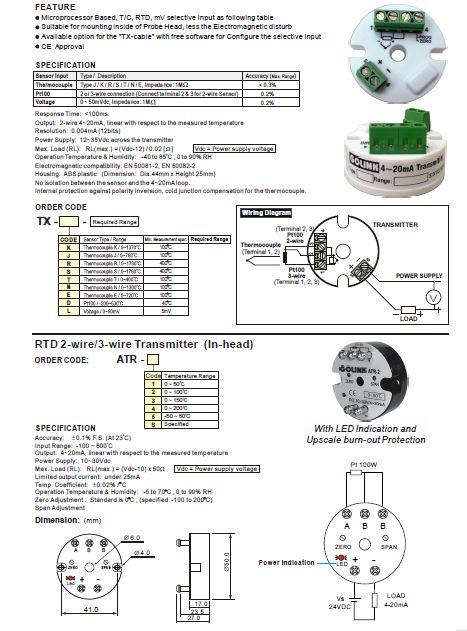 TC & RTD Transmitter - SH HEATING SDN. BHD.